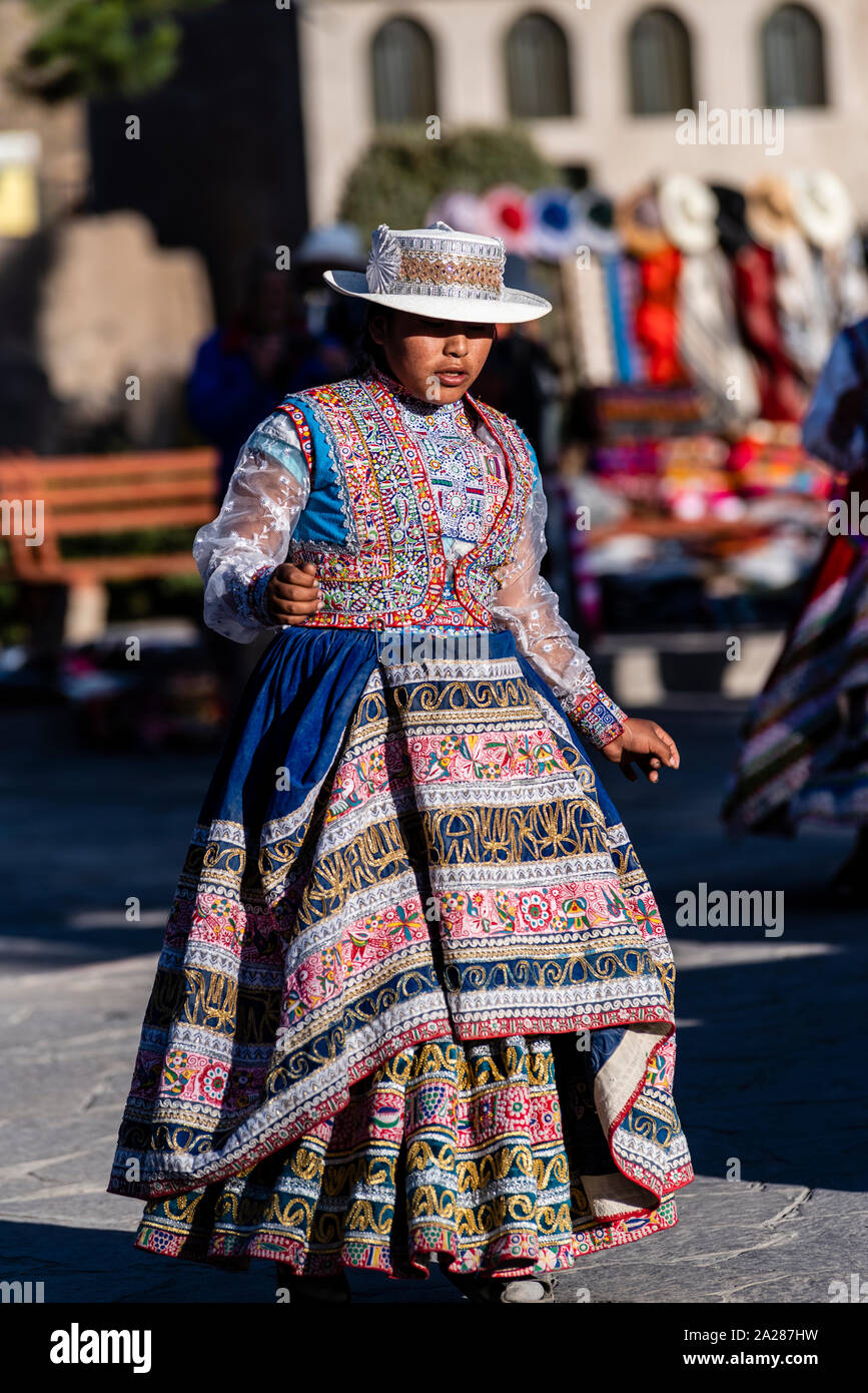Wititi dancers in Colca valley,Arequipa,Peru Stock Photo - Alamy
