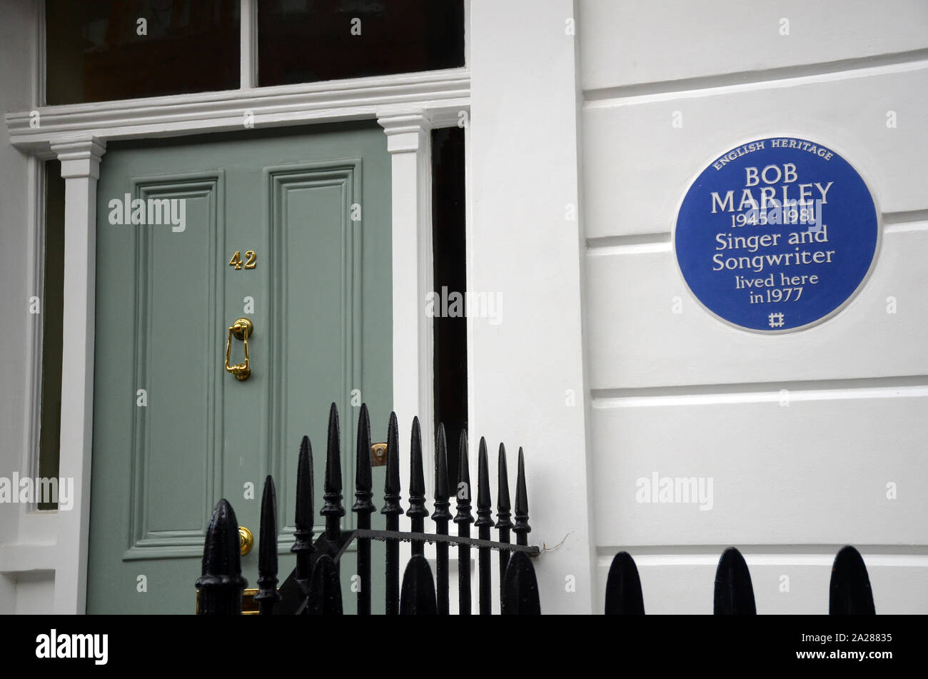 London, UK. 1st Oct 2019. Reggae legend Bob Marley has been honoured ...