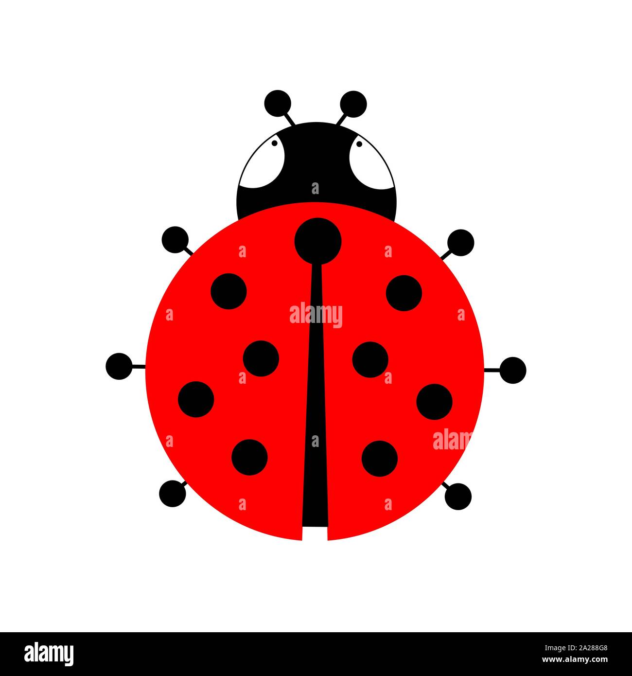 Red ladybug on a white background. Vector illustration Stock Vector ...