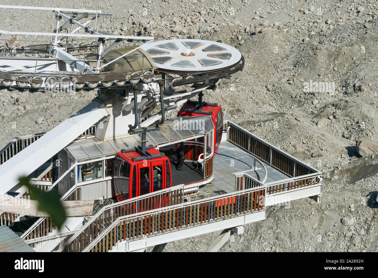 Lift to the Ice Sea, Chamonix- Mont-Blanc, Haute-Savoie, France Stock ...