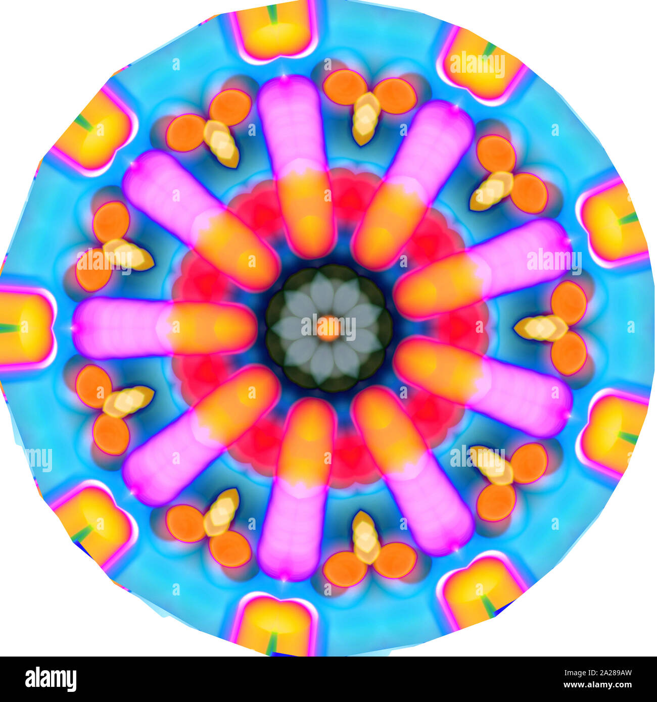 Virtual kaleidoscope mandala sequence patterns, abstract for graphic ...