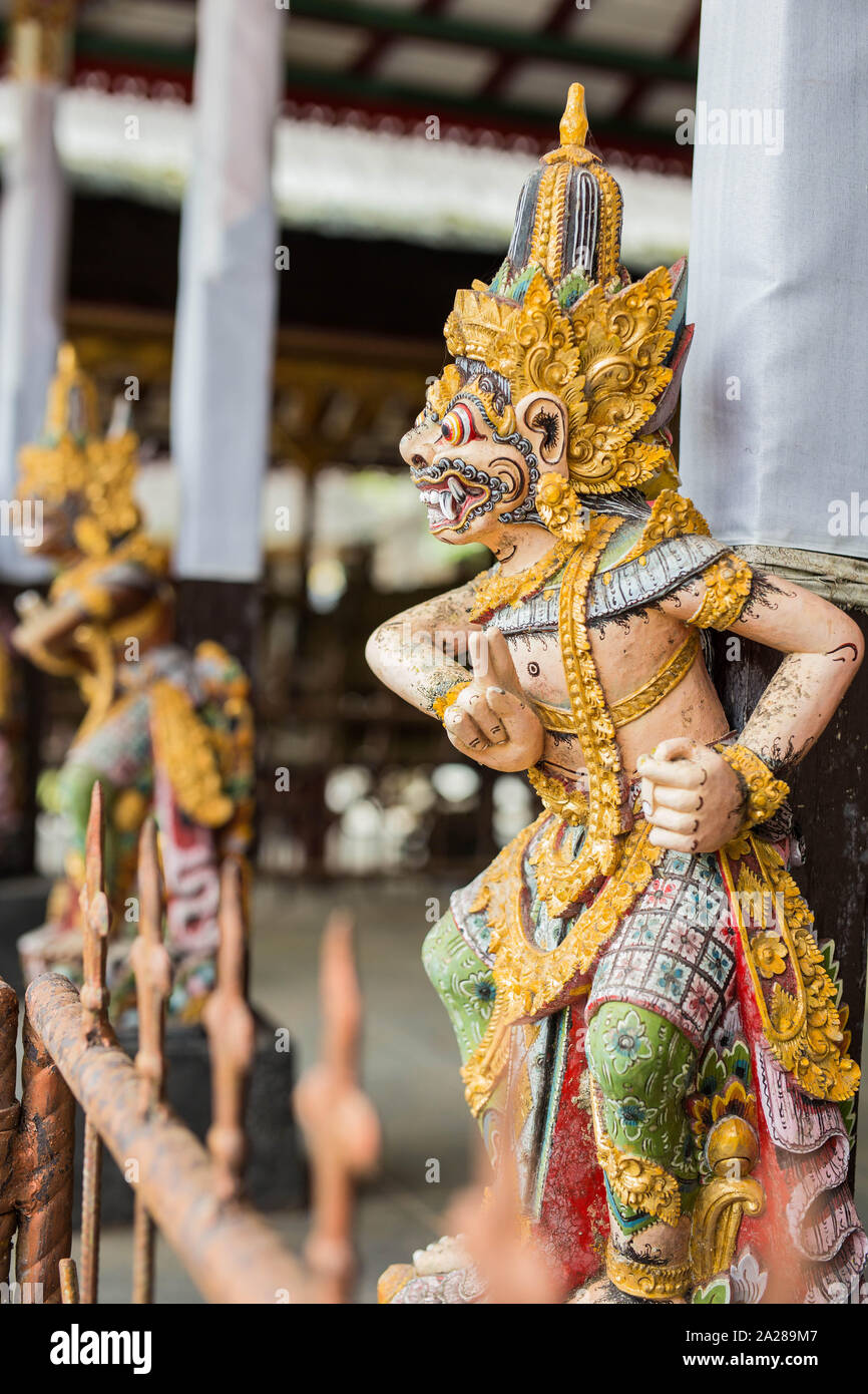 Indonesia Bali Sept 20 2019, Closeup of Balinese God statue in temple ...