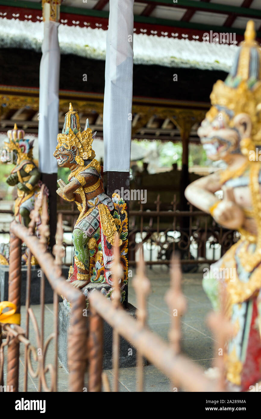 Indonesia Bali Sept 20 2019, Closeup of Balinese God statue in temple ...