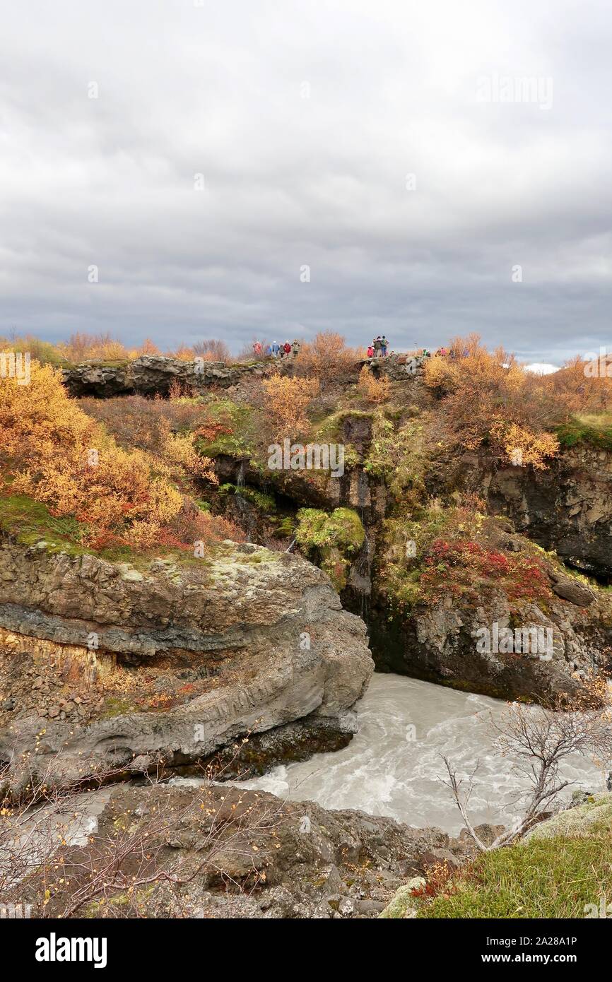 Barnafoss waterfall west iceland hi-res stock photography and images ...