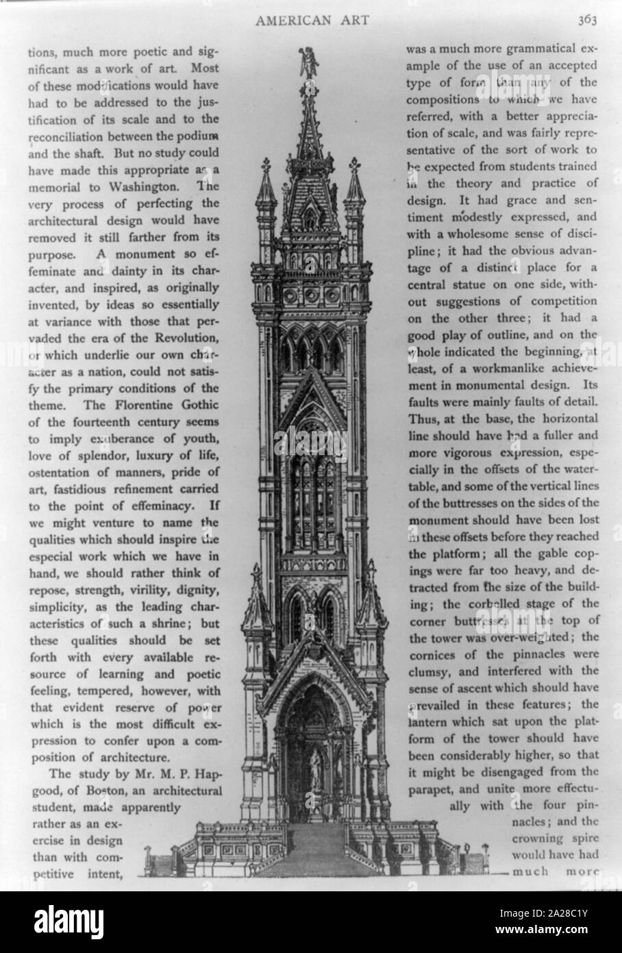 Proposed design for the completion of the Washington Monument ...