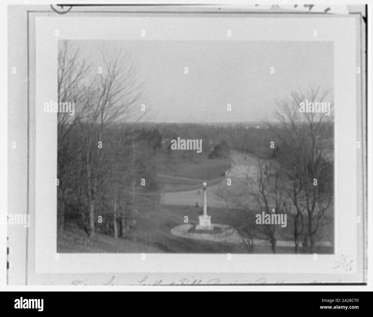 Public park trees playground Black and White Stock Photos & Images - Alamy