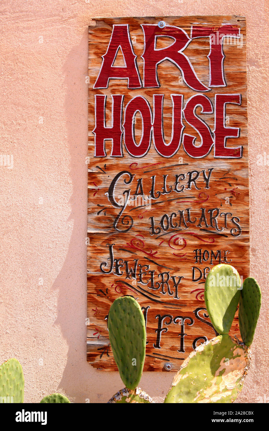 Art House Gallery sign outside the Old Town Artisans row in Tucson AZ ...
