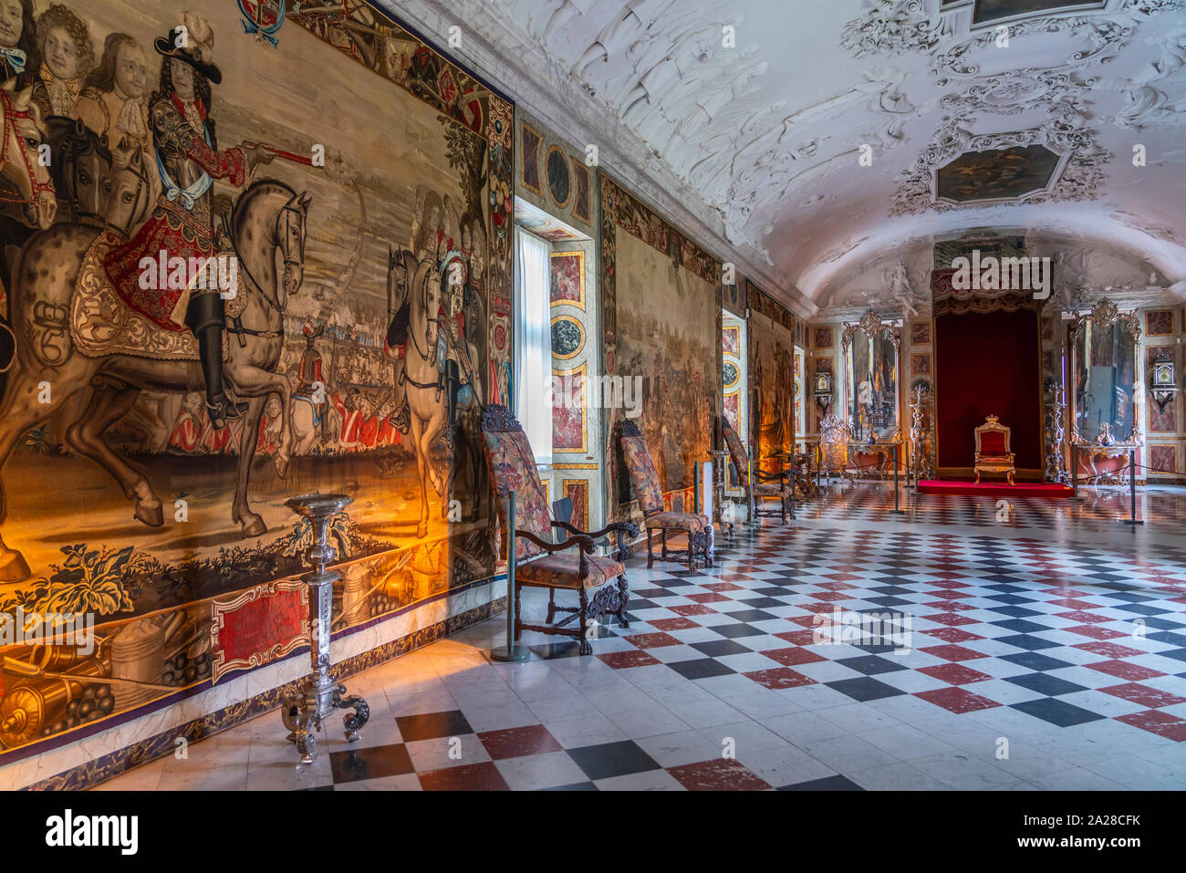 Interior of the Rosenborg Castle in Copenhagen, Denmark Stock Photo - Alamy