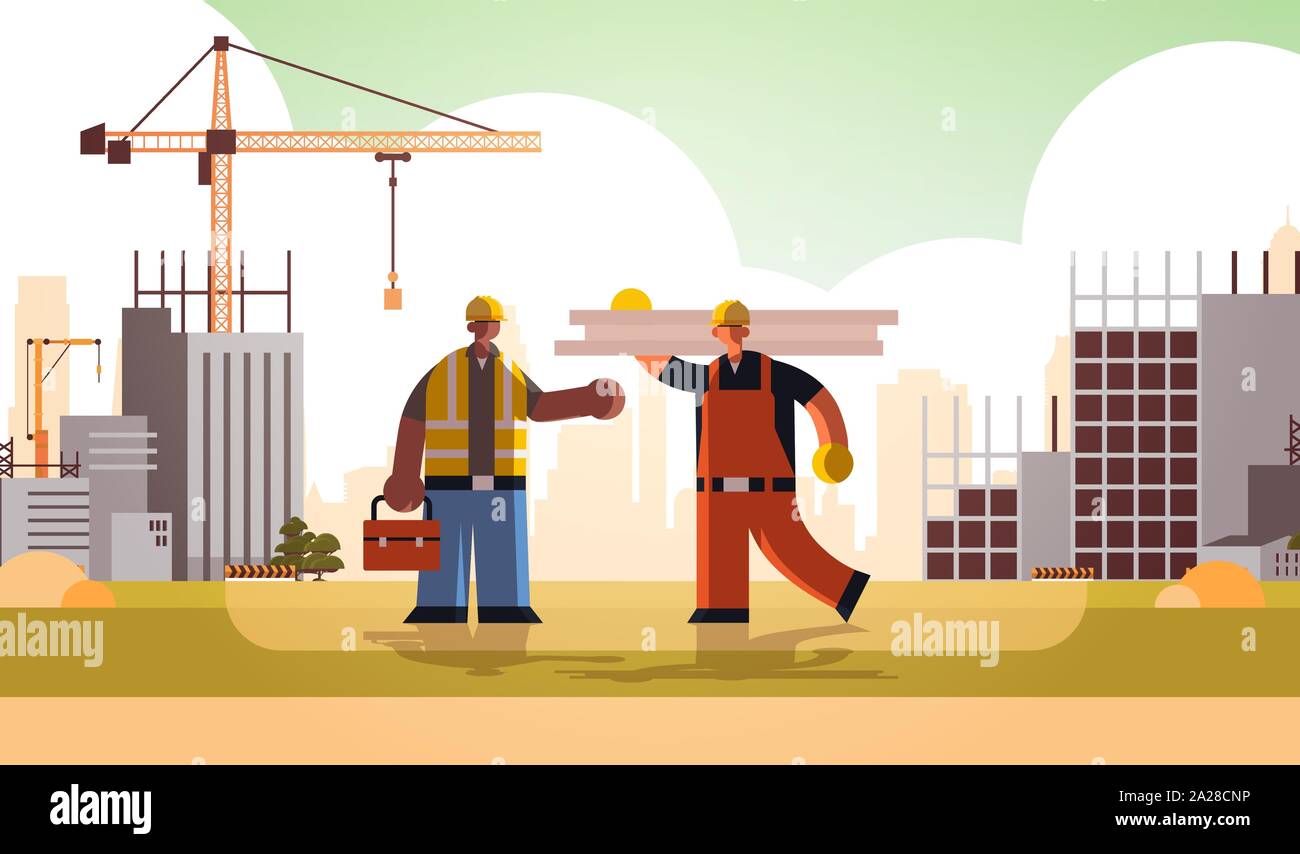 Team work cartoon crane construction hi-res stock photography and ...