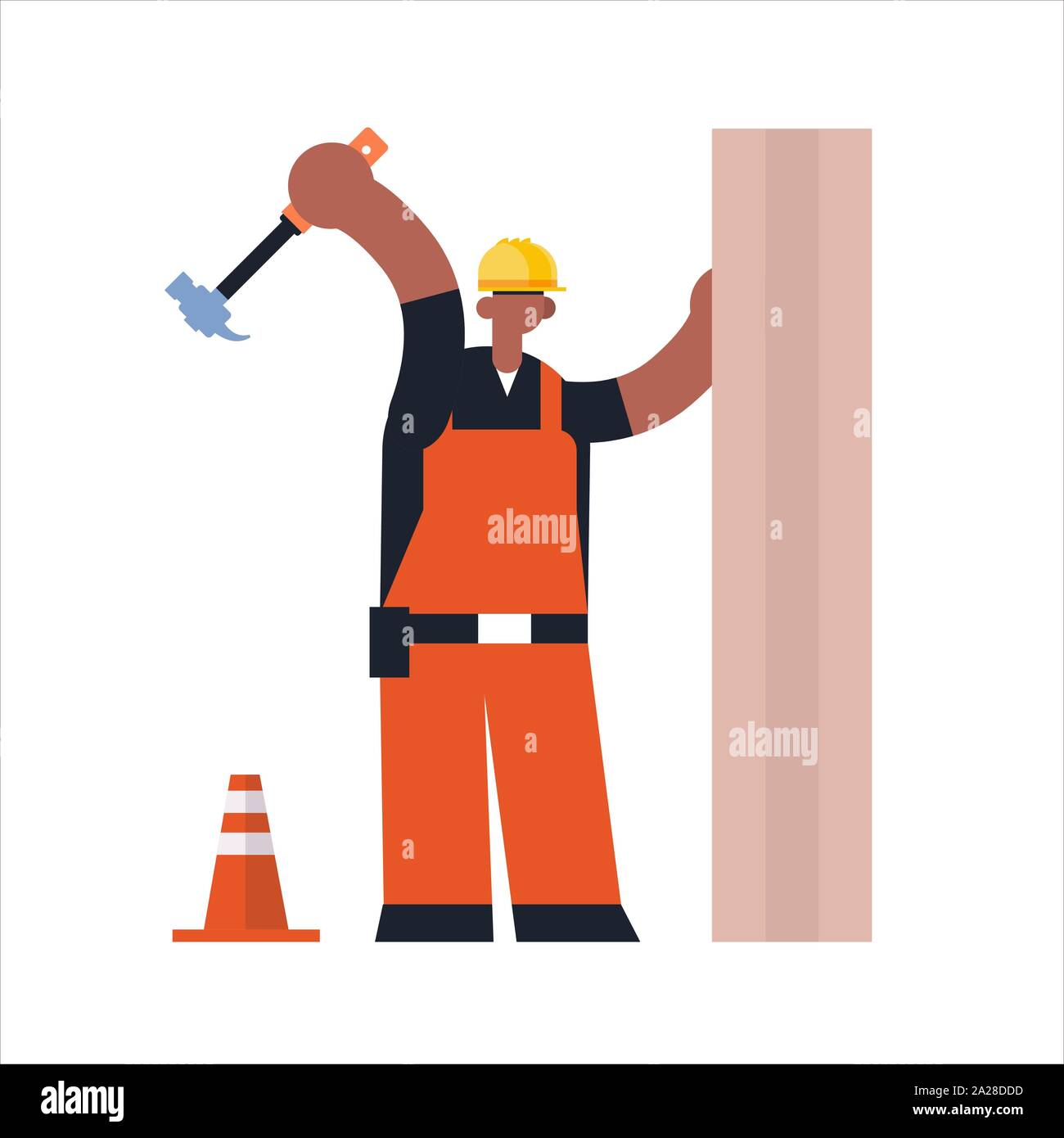 Road man work uniform orange hi-res stock photography and images - Alamy