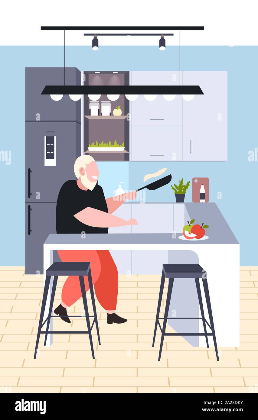 Person in frying pan Stock Vector Images - Alamy