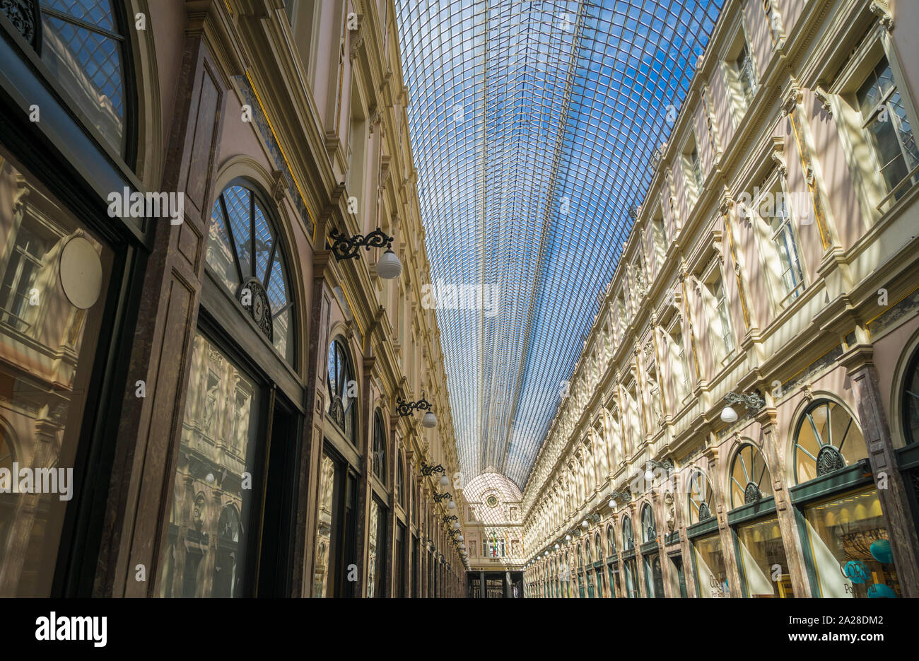 Interior view of the royal galleries in Brussels Stock Photo - Alamy