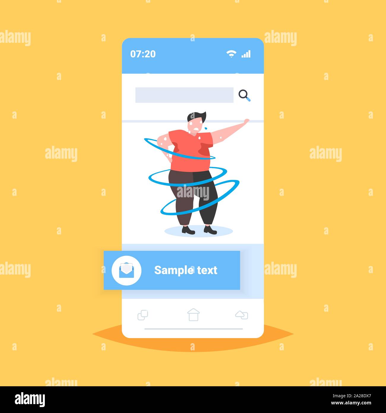 fat obese man dancing pose overweight sweaty guy cardio training weight ...