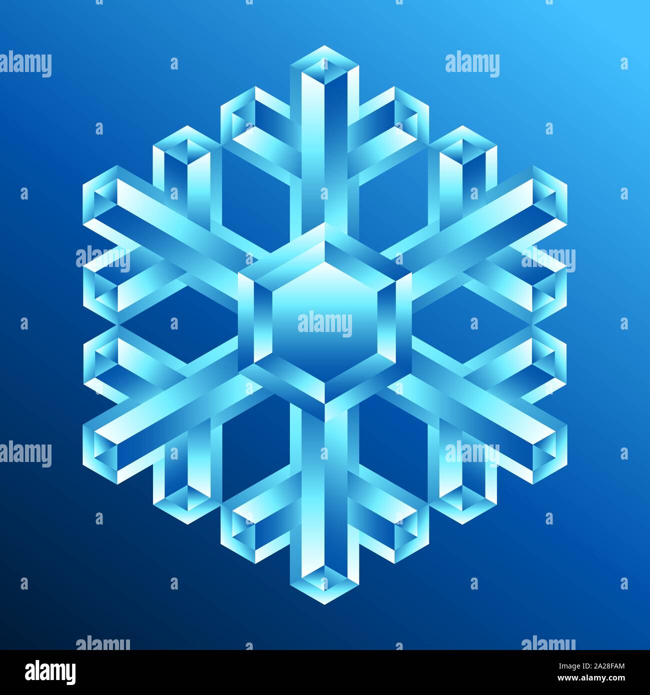 Illustration of crystal snowflake Stock Vector Image & Art - Alamy