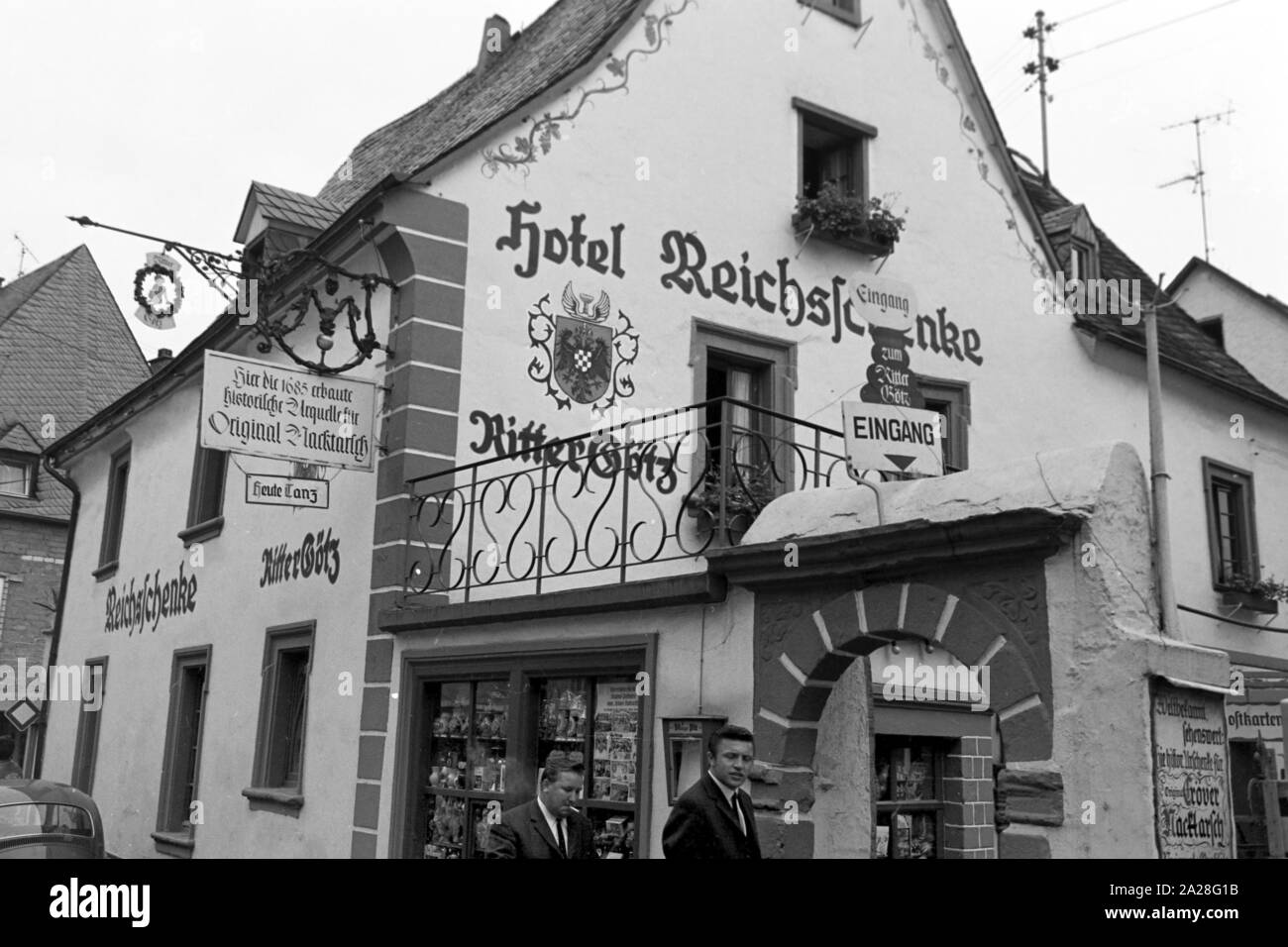 Hotel "Reichsschenke" in Kröv an der Mosel, Deutschland 1968 ...