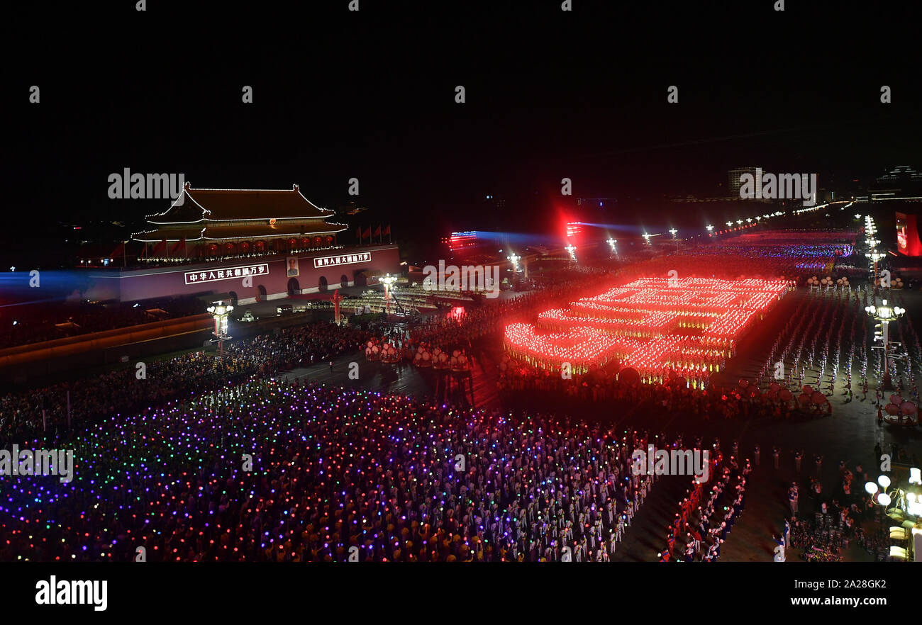Beijing, China. 1st Oct, 2019. A grand evening gala marking the 70th ...