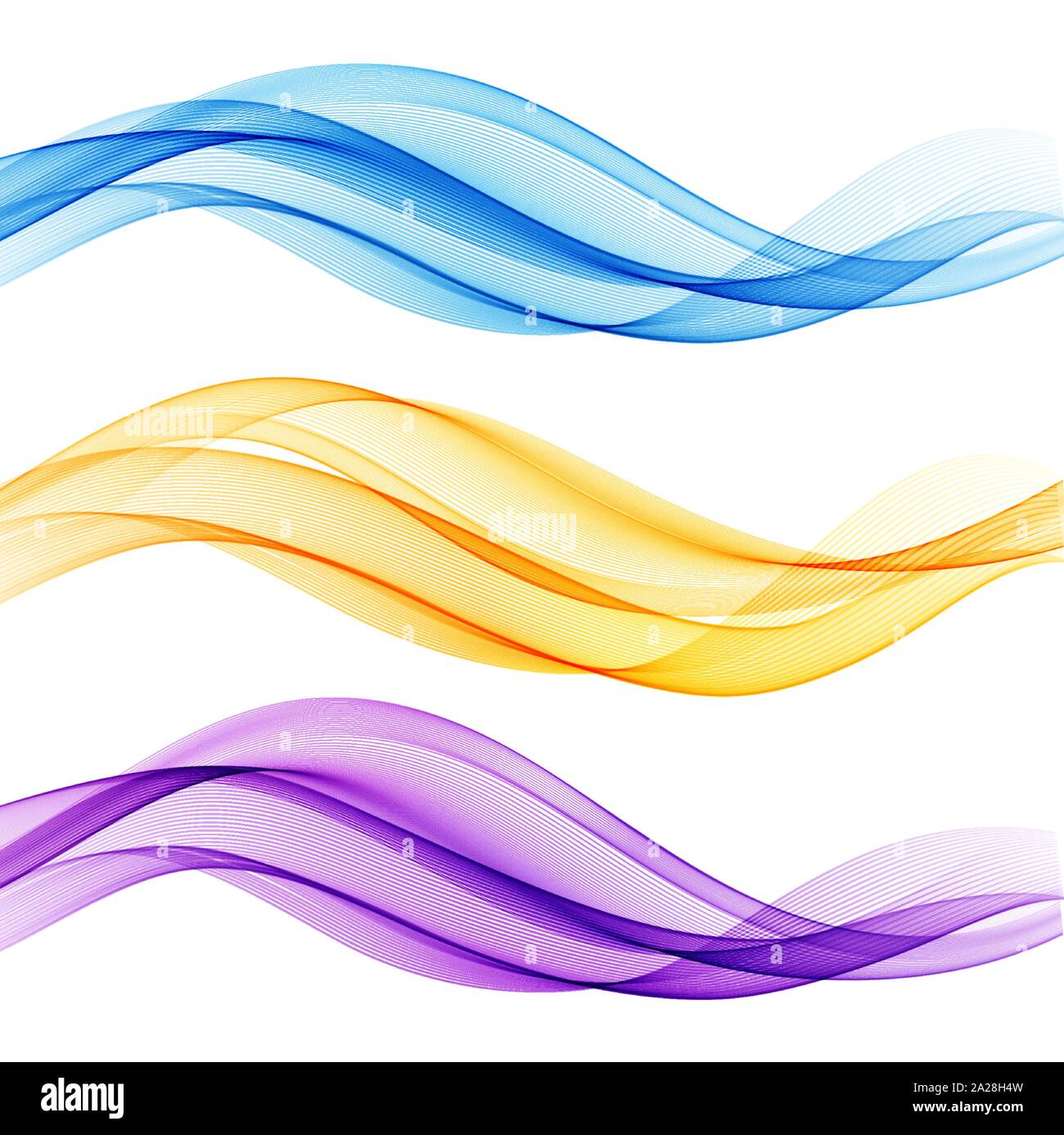 Set of blue abstract wave design element Stock Vector Image & Art - Alamy