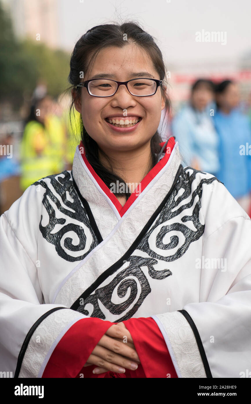 Beijing, China. 1st Oct, 2019. Shi Shenglong of majority Han ethnic ...