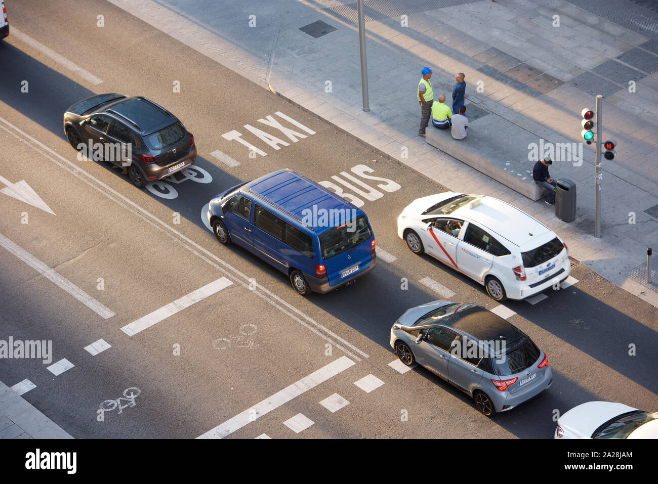 Traffic on a street Stock Photo - Alamy