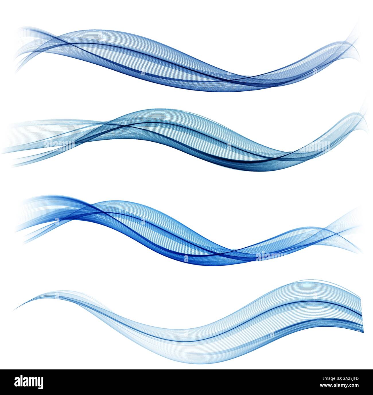 Set of blue abstract wave design element Stock Vector Image & Art - Alamy