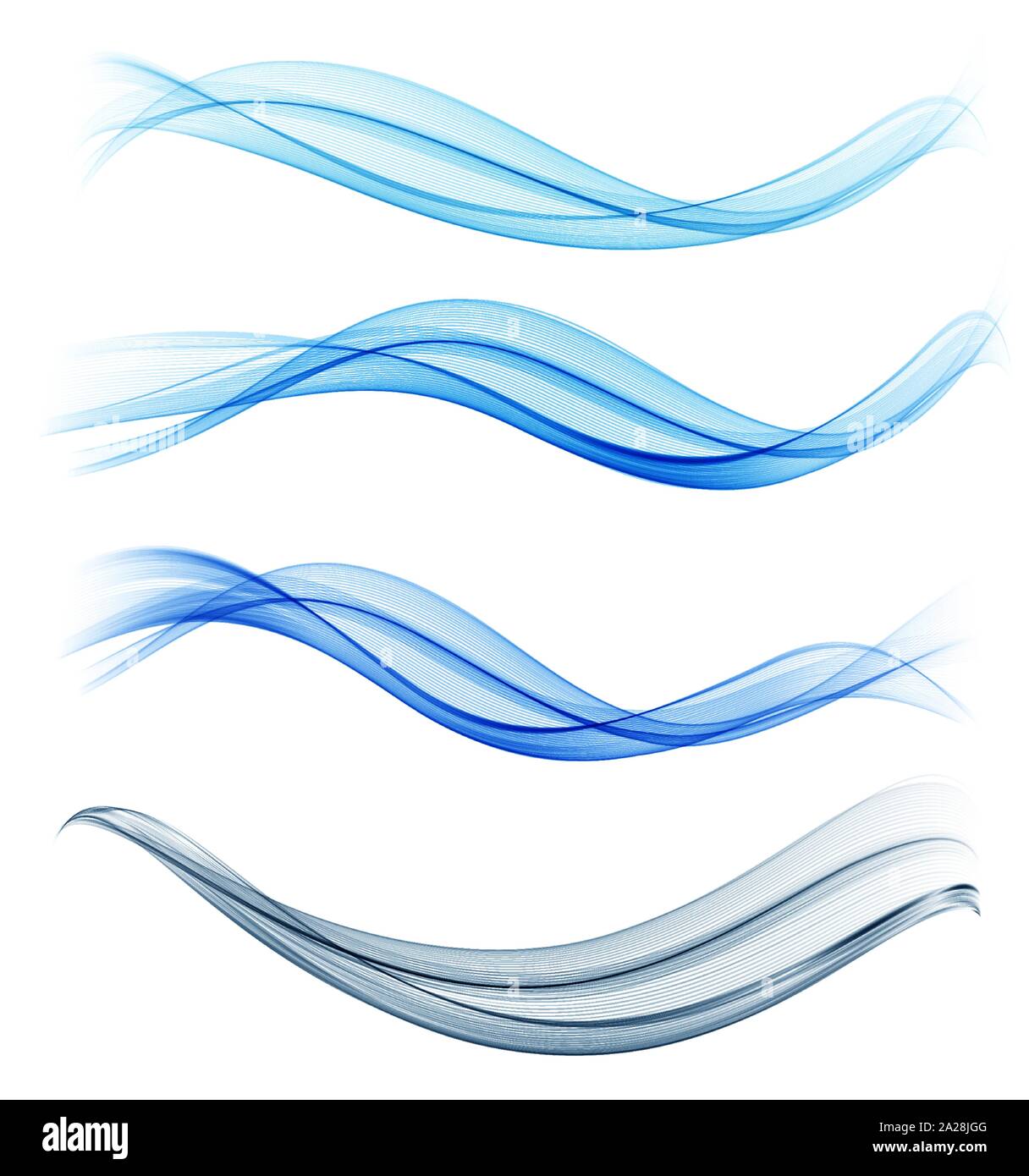 Set of blue abstract wave design element Stock Vector Image & Art - Alamy