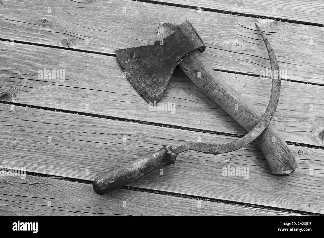 Hammer and sickle Black and White Stock Photos & Images - Alamy