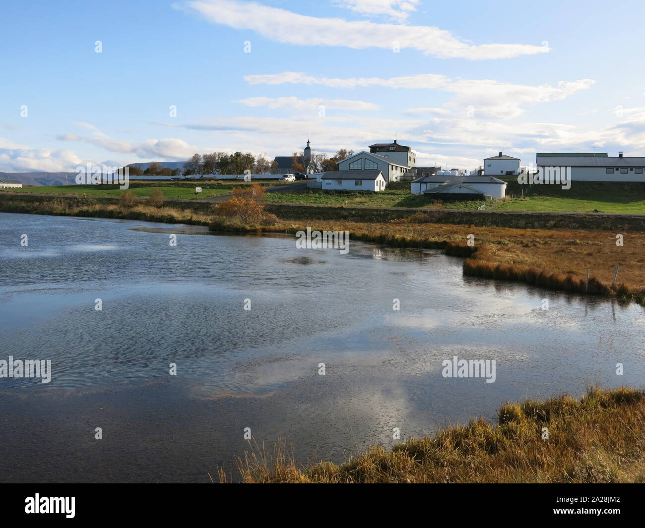 A favourite tourist destination in northern Iceland, Lake Myvatn, or ...