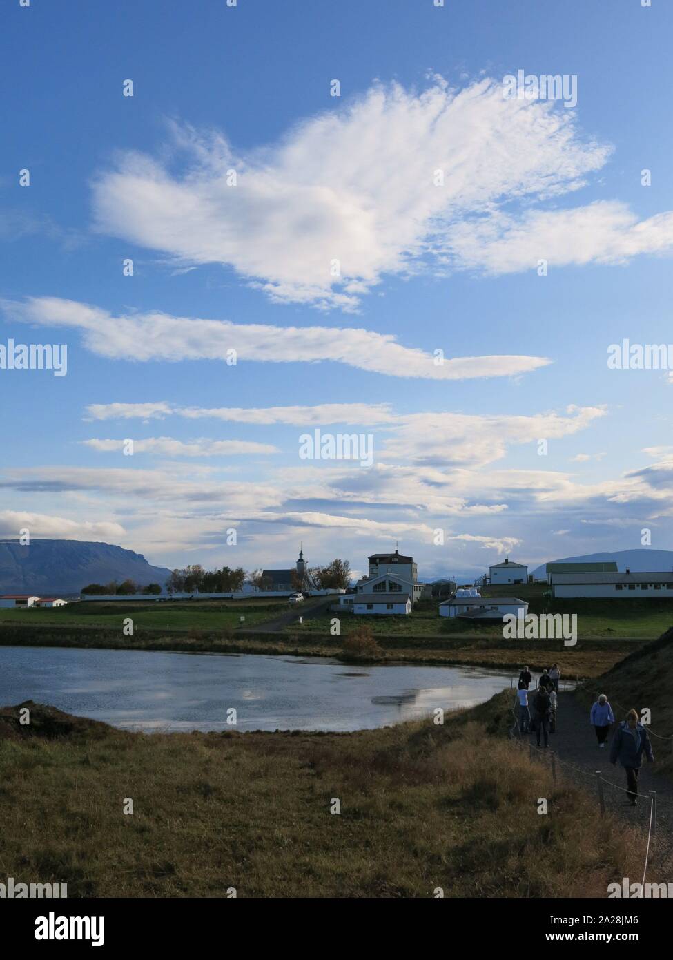 A favourite tourist destination in northern Iceland, Lake Myvatn, or ...