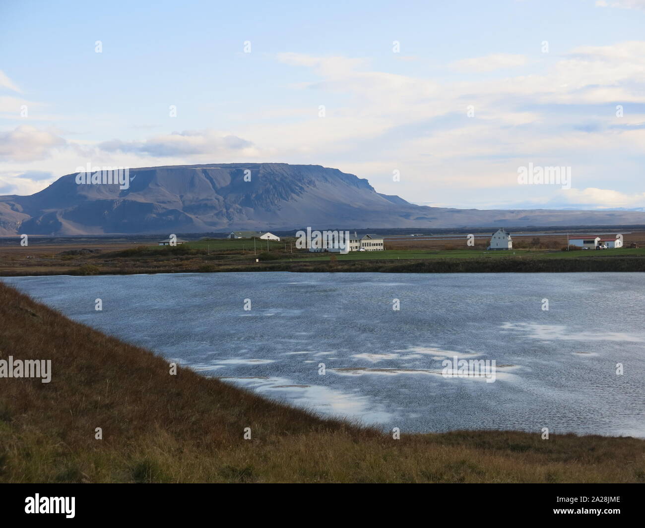 A favourite tourist destination in northern Iceland, Lake Myvatn, or ...