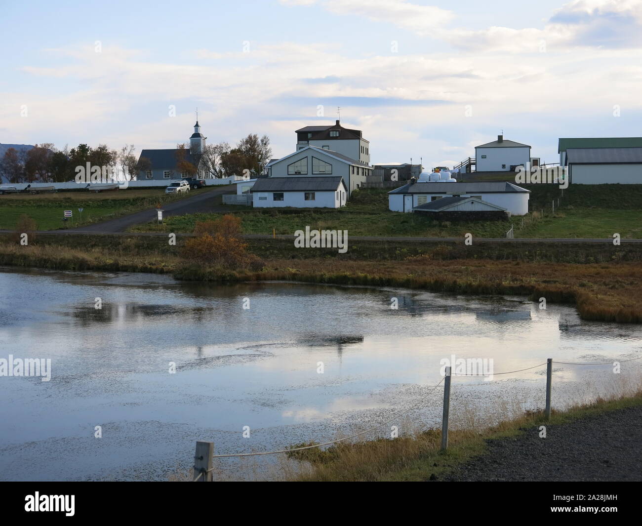 A favourite tourist destination in northern Iceland, Lake Myvatn, or ...