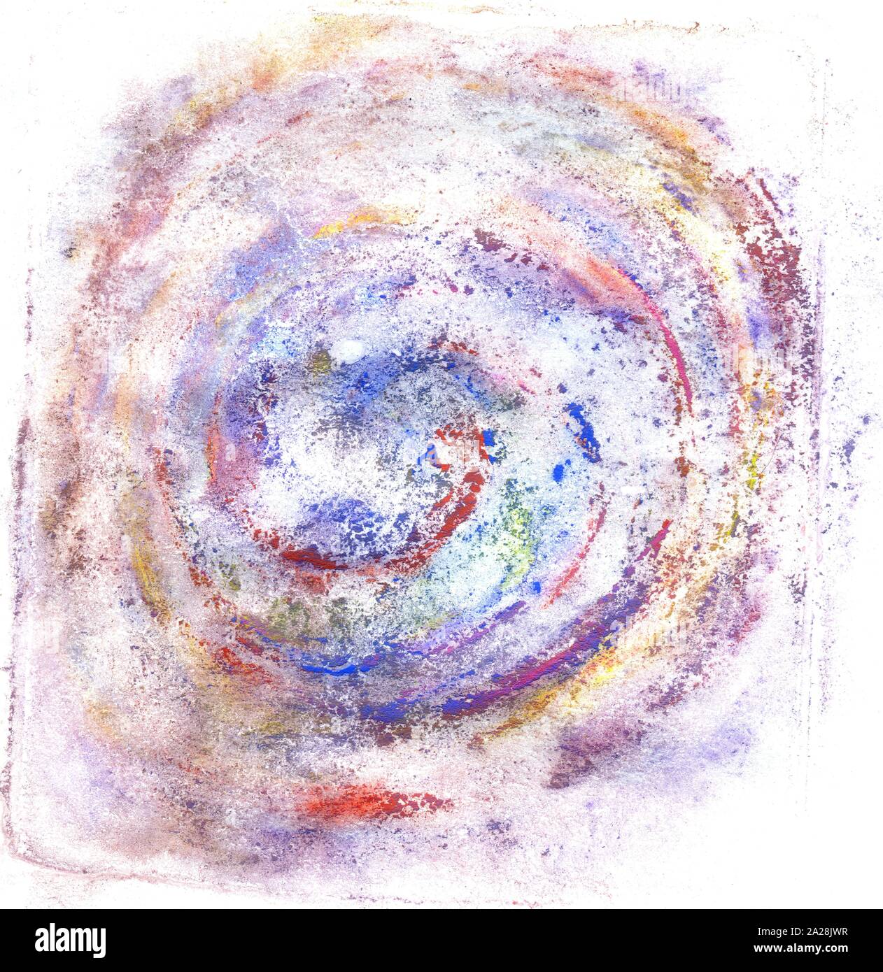 Grunge painted paper texture, multicolor brush strokes as background ...