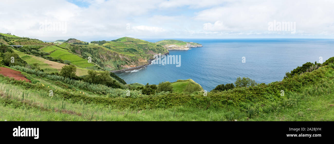 Panoramic view from the Miradouro de Santa Iria on the island of São ...