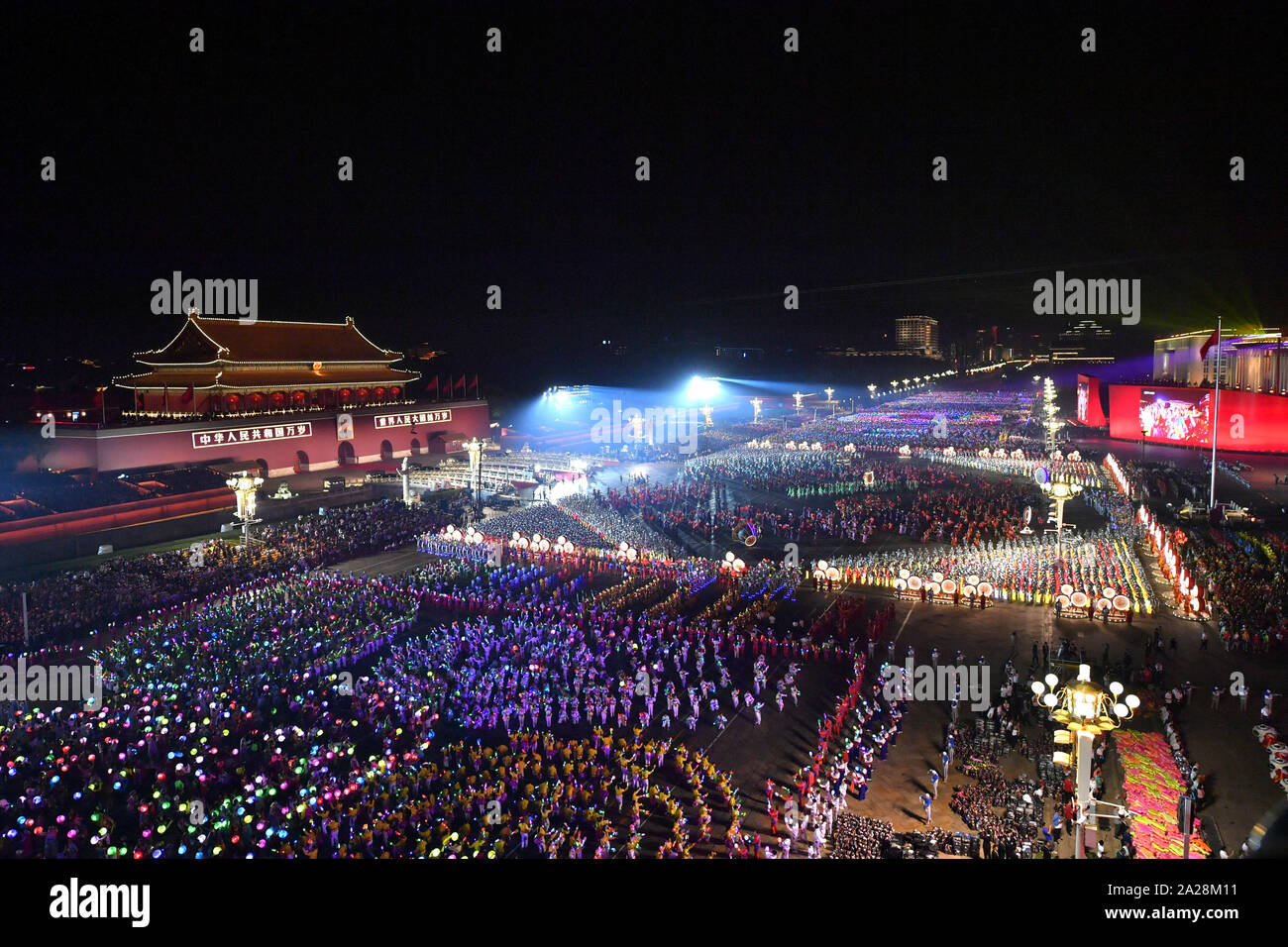 Beijing, China. 1st Oct, 2019. A grand evening gala marking the 70th ...