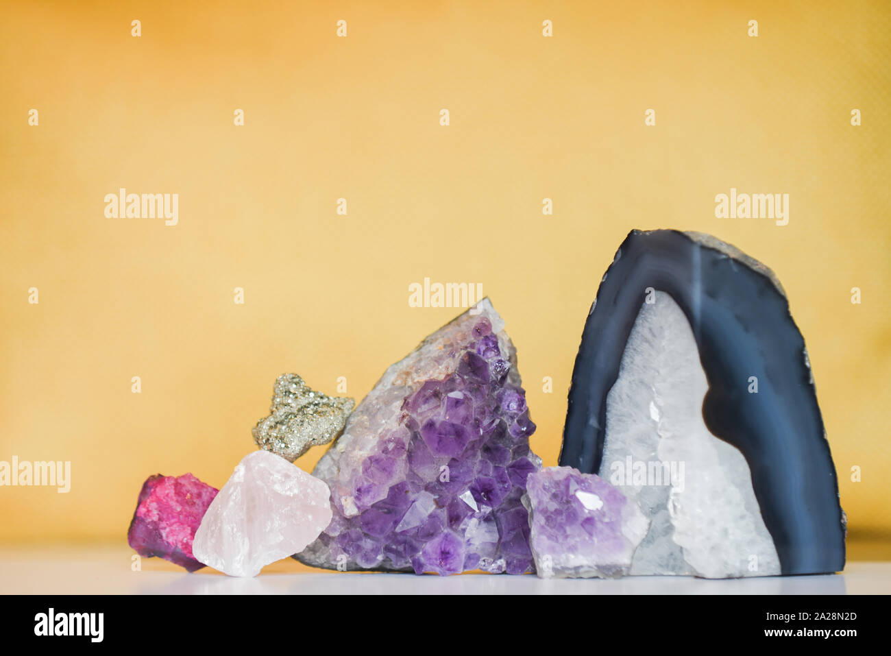 Gemstones A collection of various gems and rock and mineral objects ...