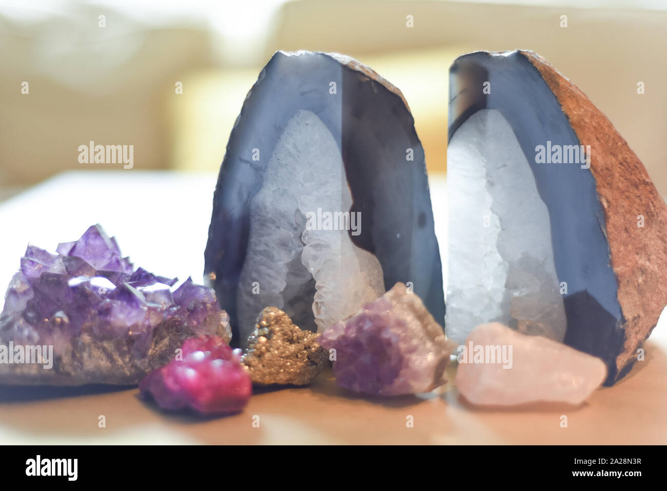 Gemstones A collection of various gems and rock and mineral objects ...