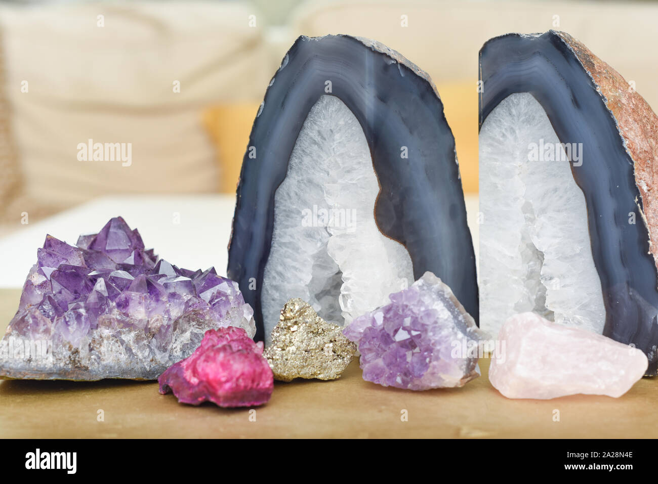 Gemstones A collection of various gems and rock and mineral objects ...