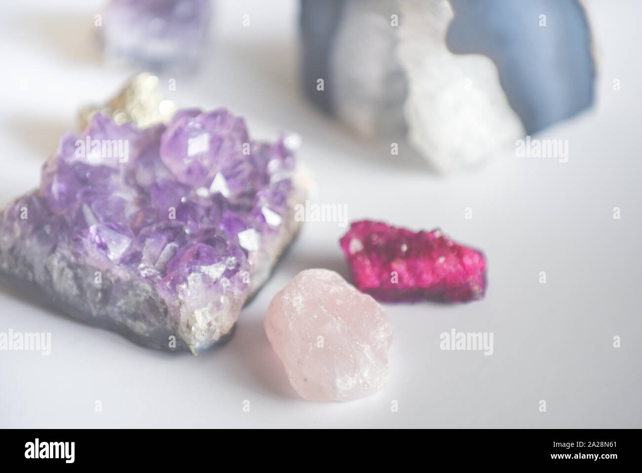 Gemstones A collection of various gems and rock and mineral objects ...