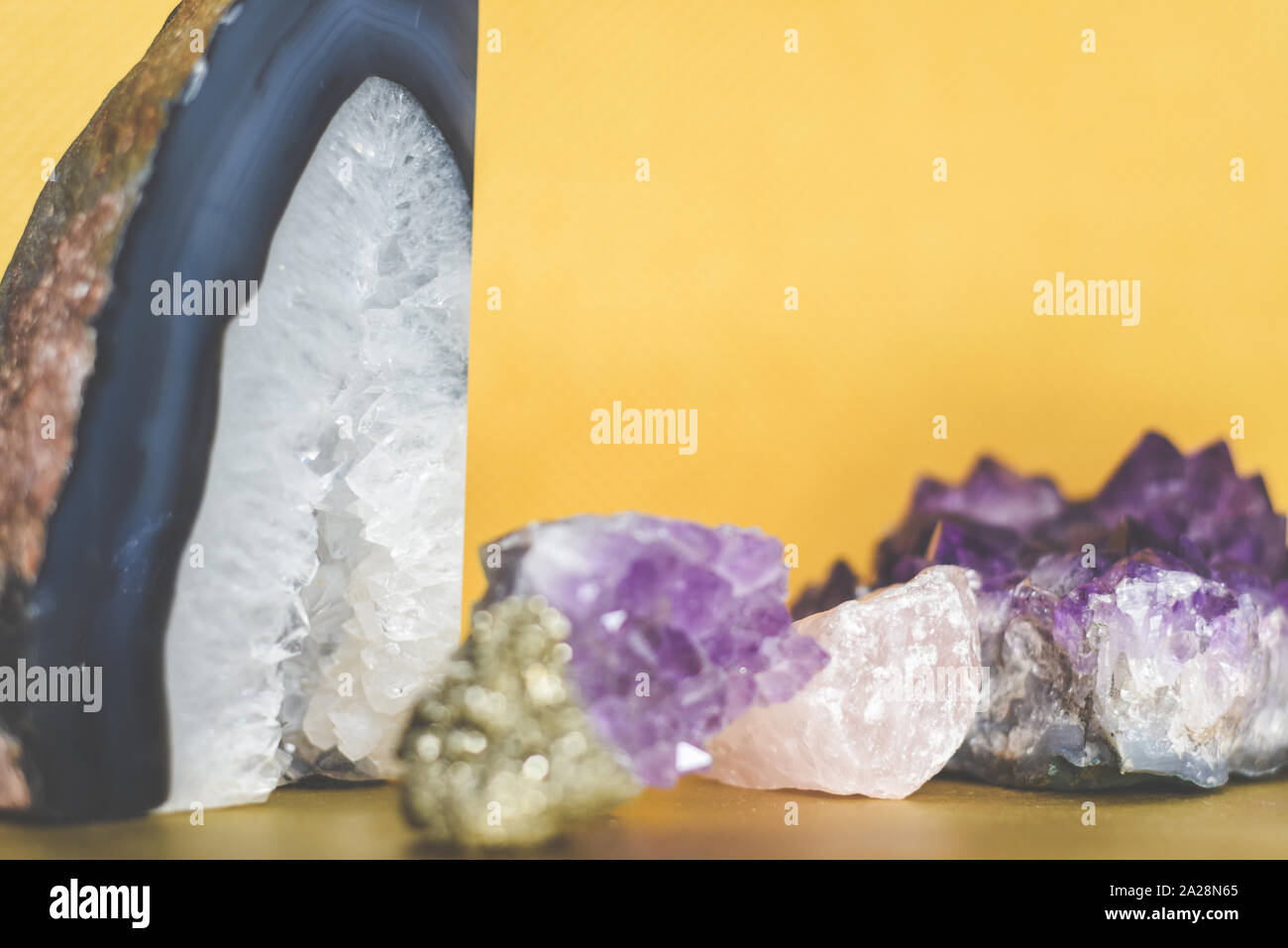 Gemstones A collection of various gems and rock and mineral objects ...