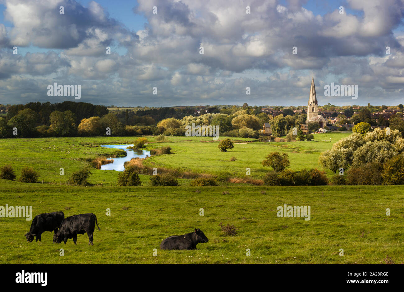 Over looking the market town of Olney in South East England and the ...