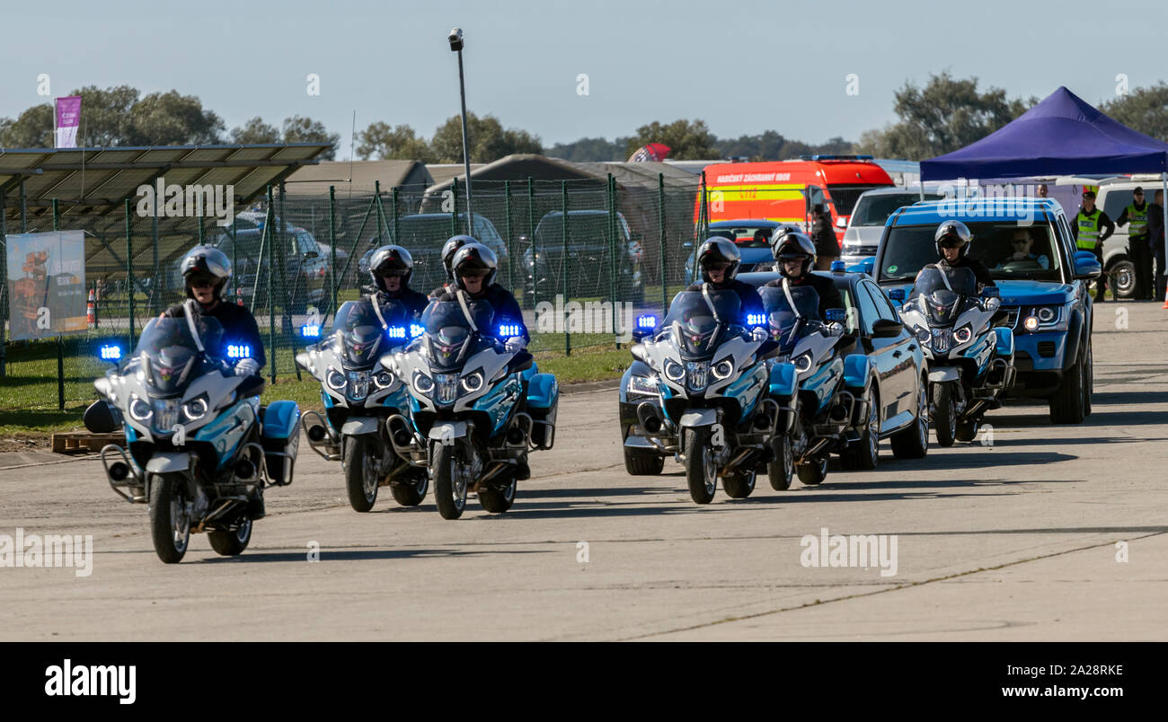 OSTRAVA, CZECH REPUBLIC - SEPTEMBER 21, 2019: NATO Days. Motor cops of ...