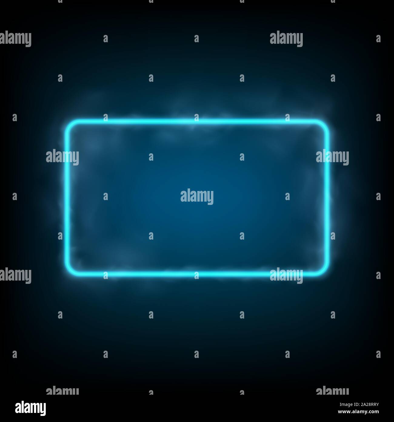 Neon rectangle frame smoke Stock Vector Images - Alamy