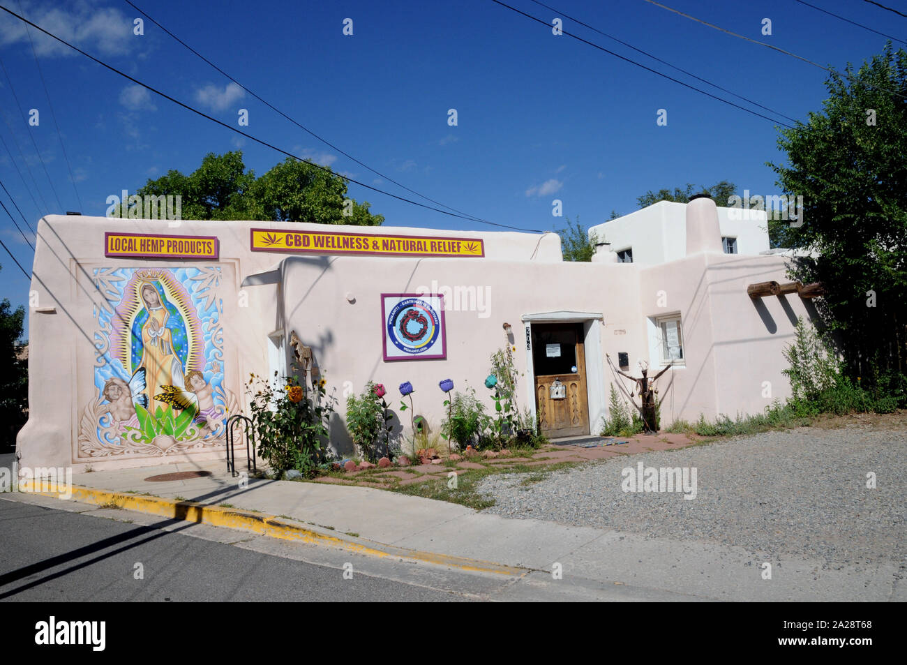 Ledoux Street, part of the historic centre of the town of Taos, New ...
