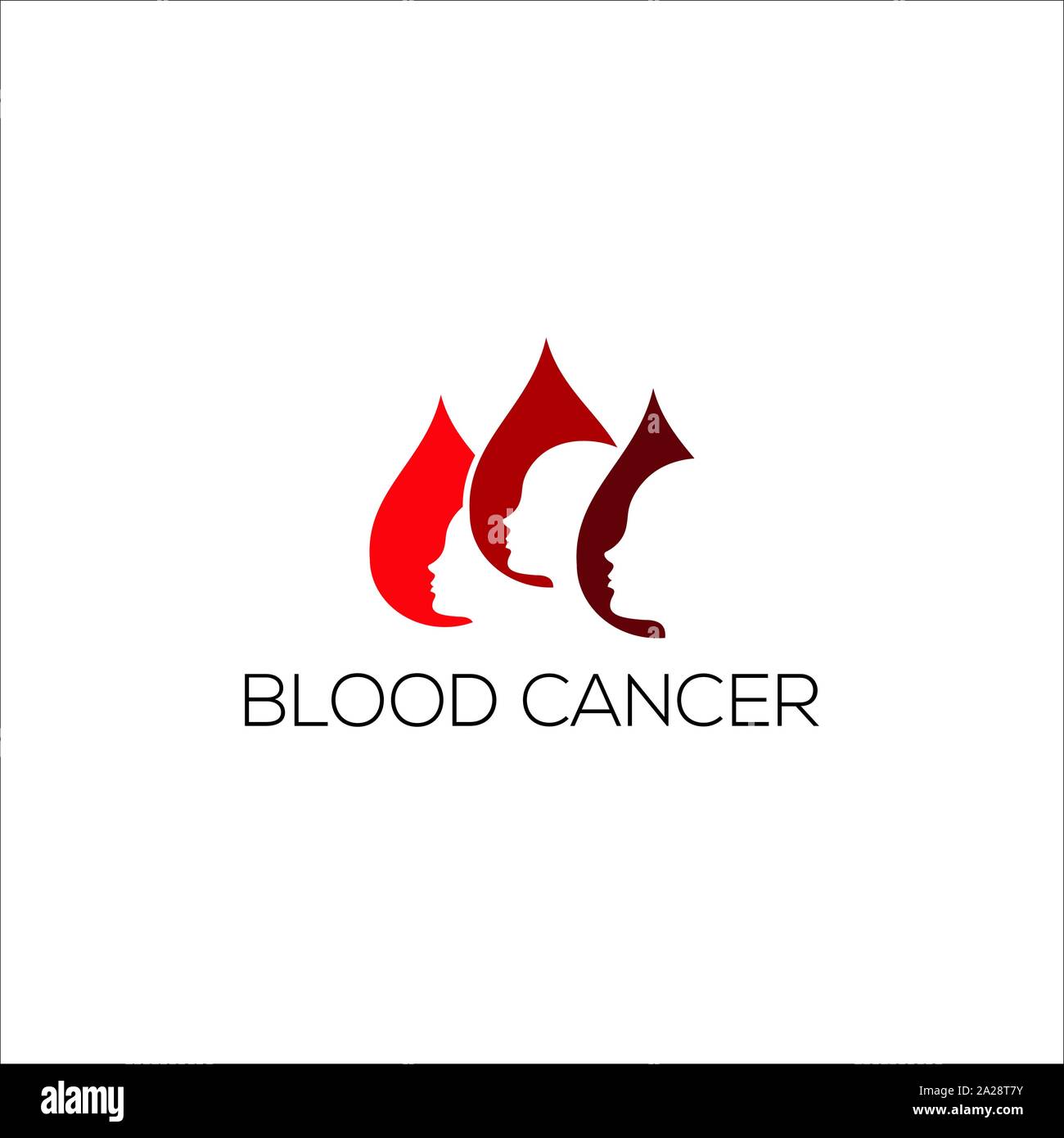 cancer vector icon design Template. Blood Cancer logo design Stock ...