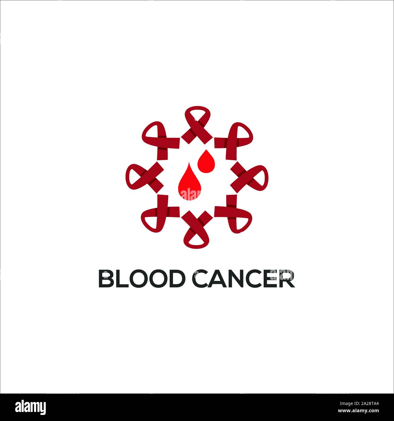 cancer vector icon design Template. Blood Cancer logo design Stock ...