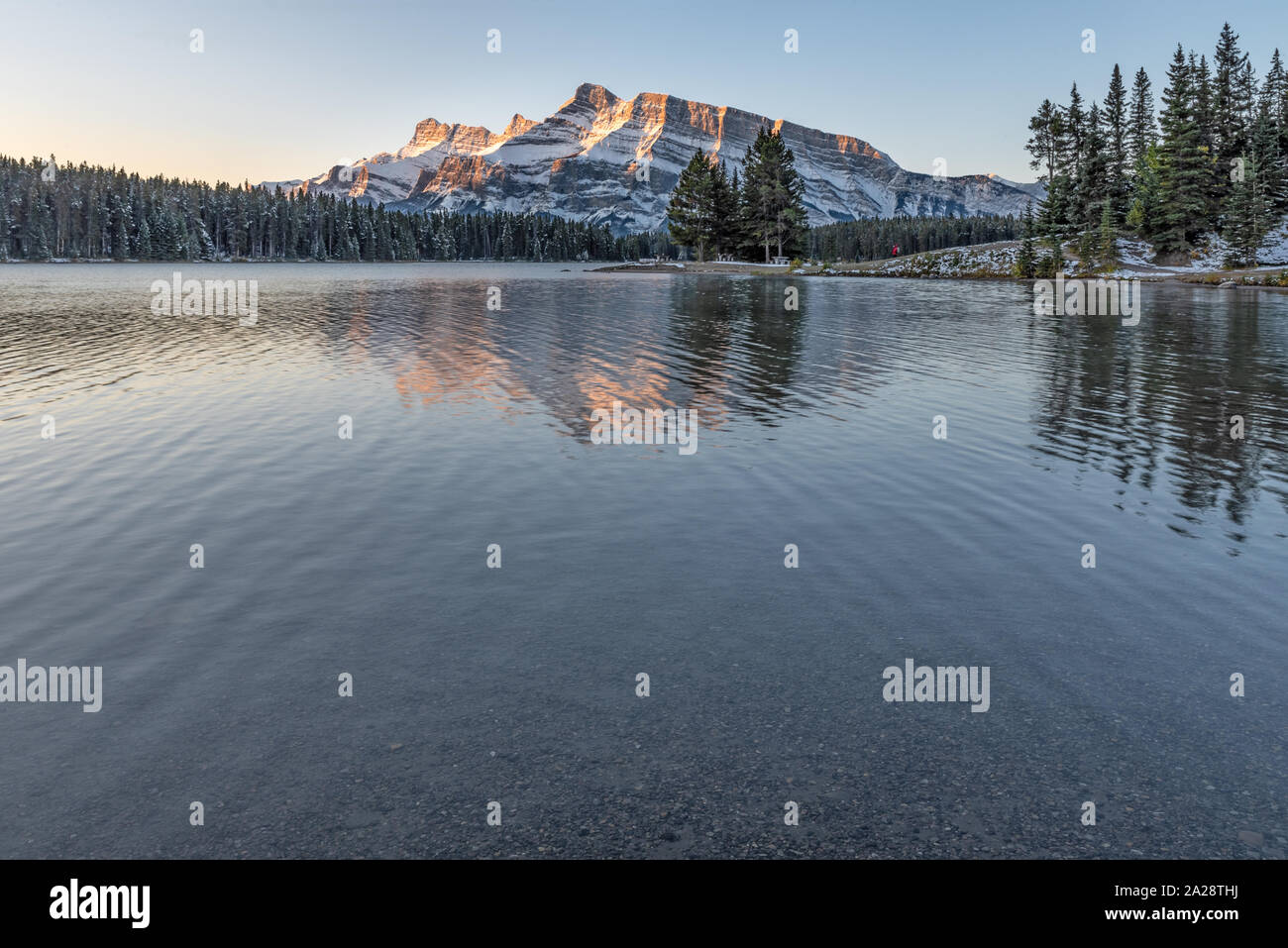Two Jack Lake in Banff National Park Stock Photo - Alamy