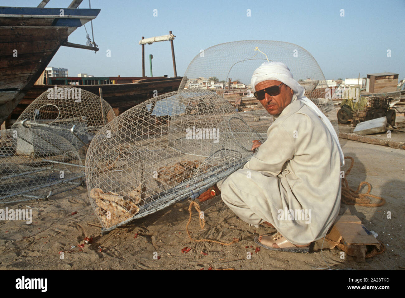 Dubai Creek fisherman, Dubai, United Arab Emirates, UAE Stock Photo - Alamy