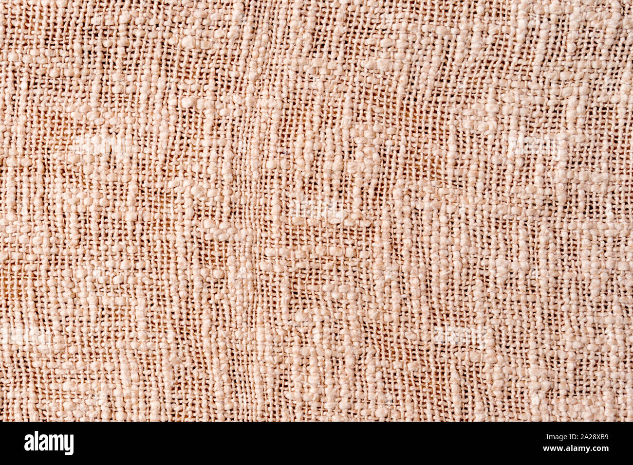 Flat lay Linen textured cloth for design or background, horizontal ...