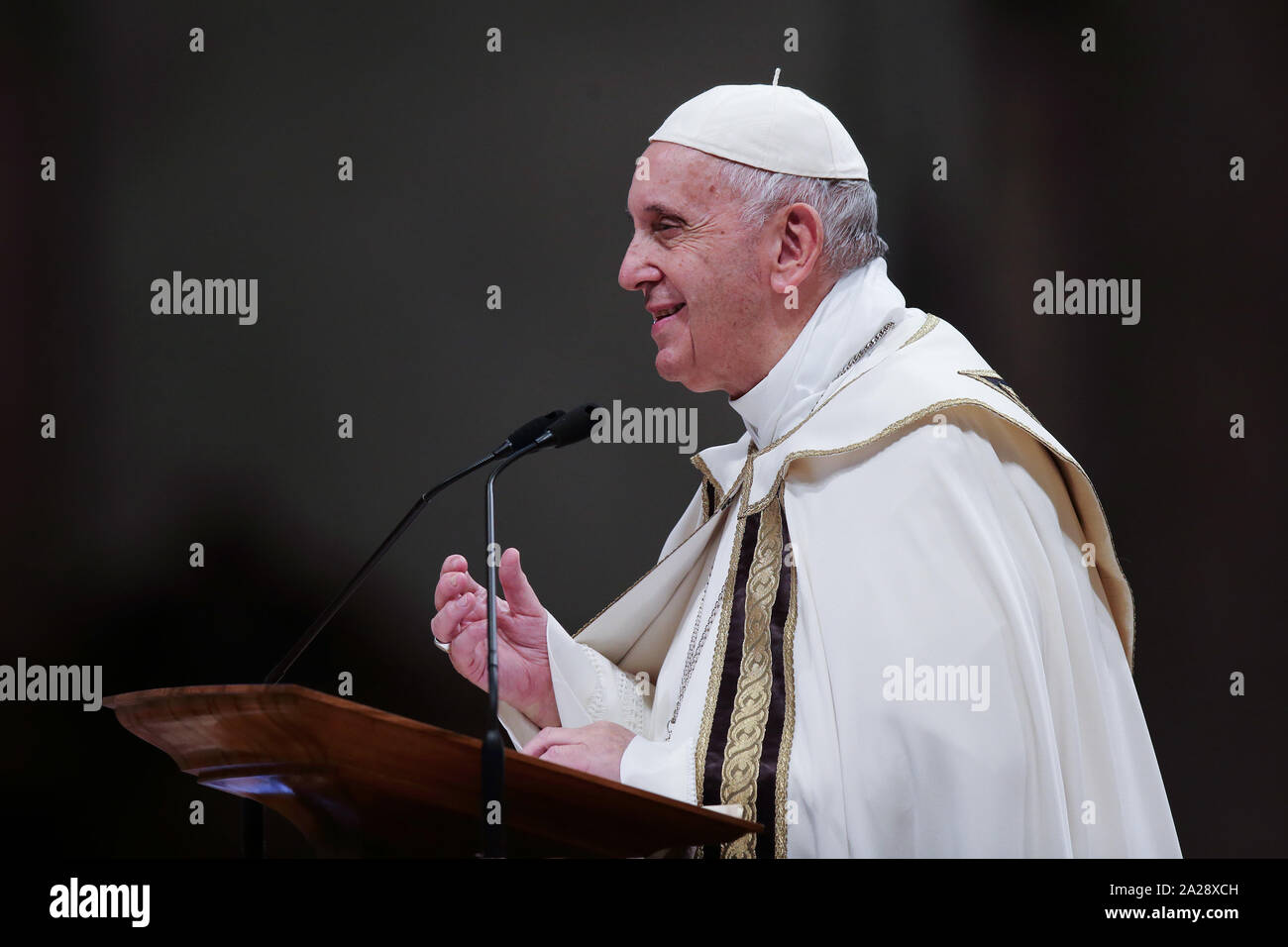 October 1, 2019 - Vatican City (Holy See) - POPE FRANCIS leads Vespers ...