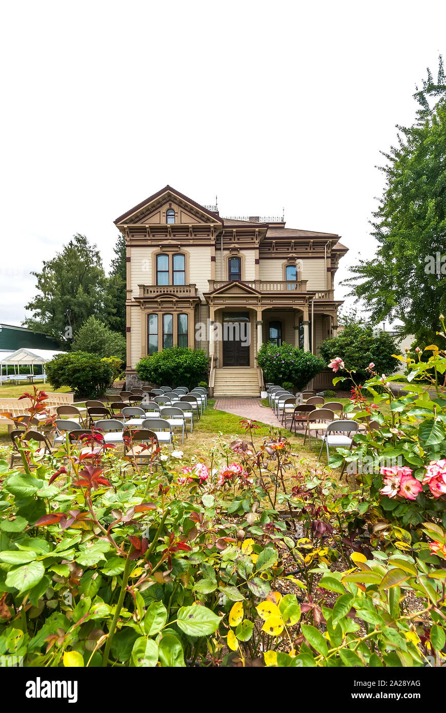 Meeker Mansion (built in 1886 in the Victorian style) and landscaping ...