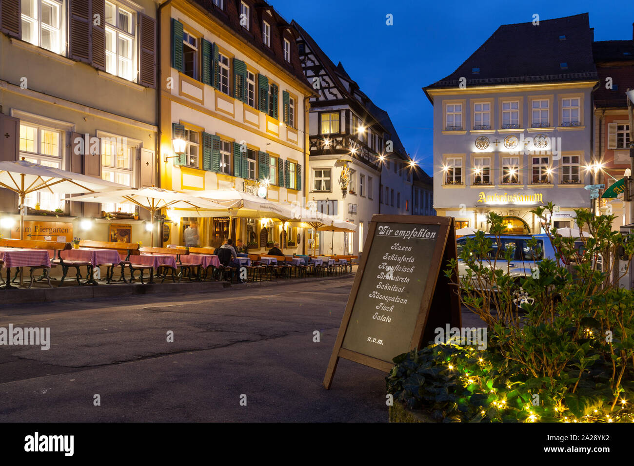 Restaurants and breweries in Bamberg, Germany Stock Photo - Alamy